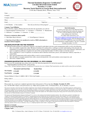Fillable Online NIAs Thermal Insulation Inspector Certification - NIA ...