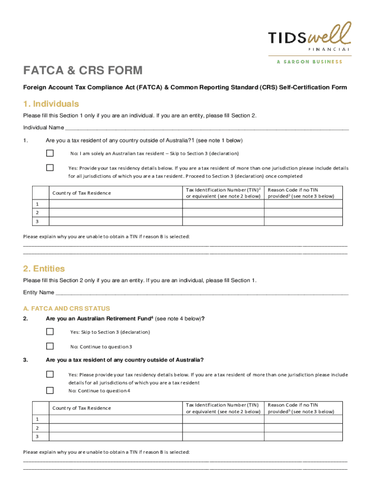 Fillable Online FATCA vs. CRS: What's the Difference?Northeastern ...