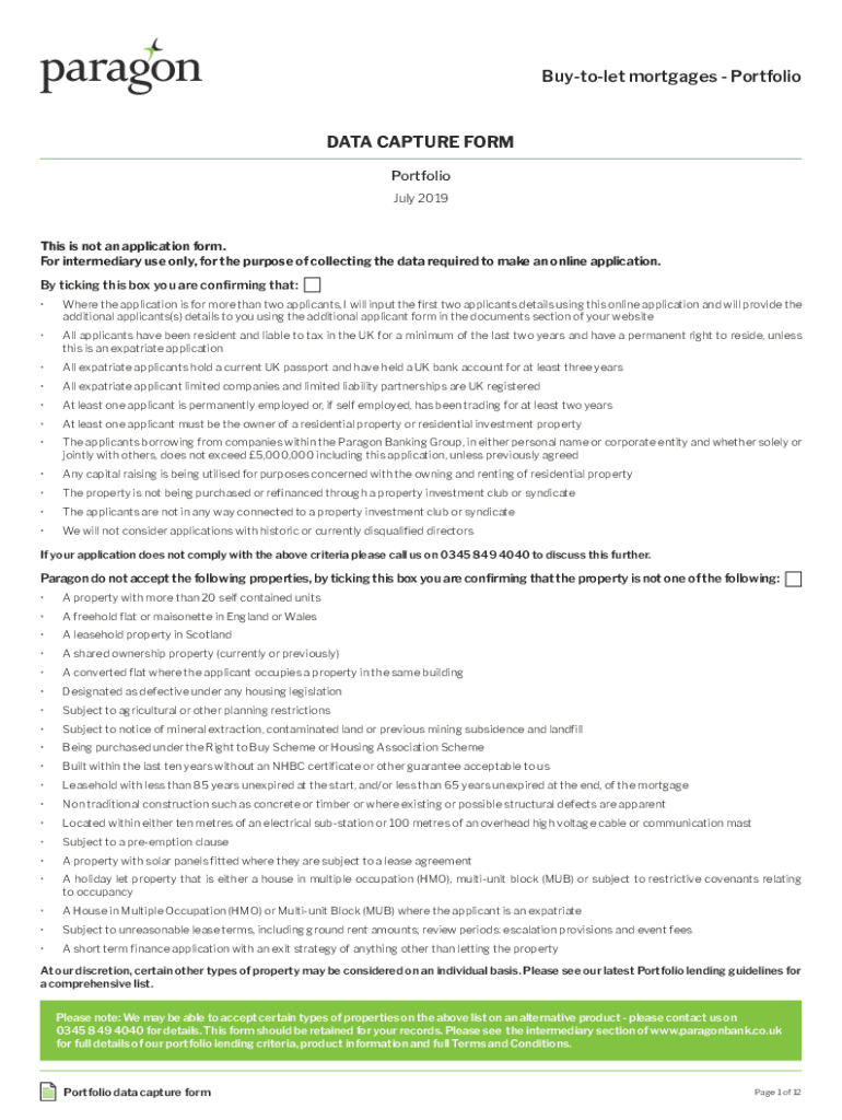 Fillable Online Portfolio data capture form Fax Email Print - pdfFiller