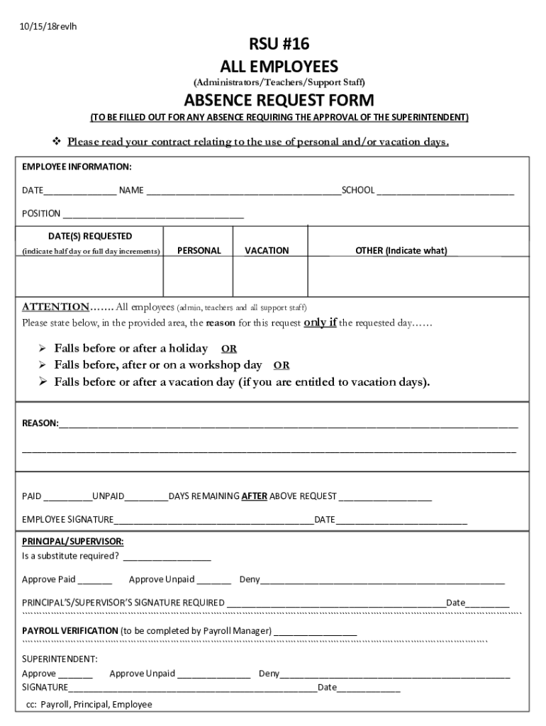 Fillable Online EMPLOYEE ABSENT REQUEST FORM REAL MCCOY 10-16-18.docx ...