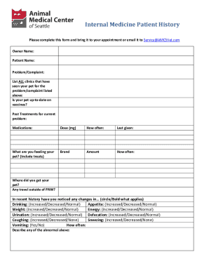 Fillable Online IM History Form Fax Email Print - pdfFiller