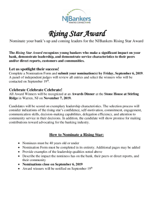 Fillable Online Rising Star Award Nomination Form - National Space Club ...