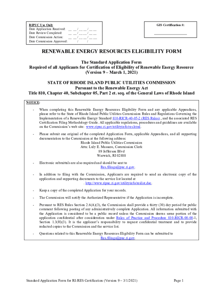 Fillable Online RI Renewable Energy Resources Eligibility Form - ripuc ...