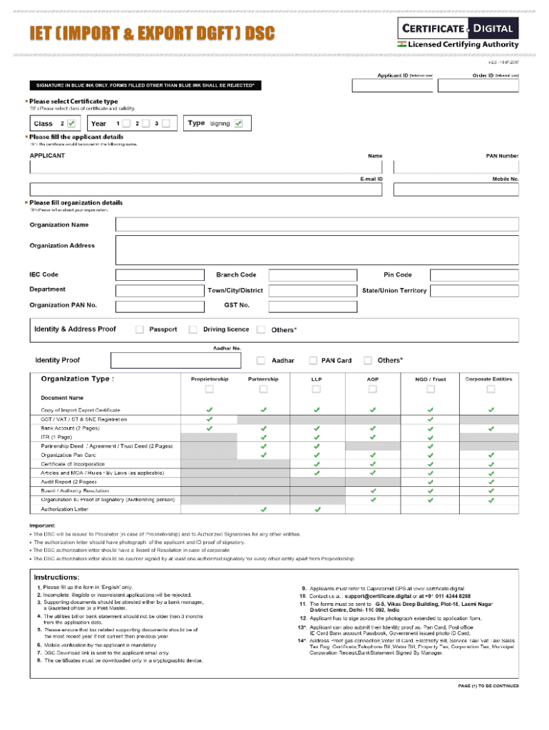 Fillable Online Download - Digital Signature Certificate Application ...