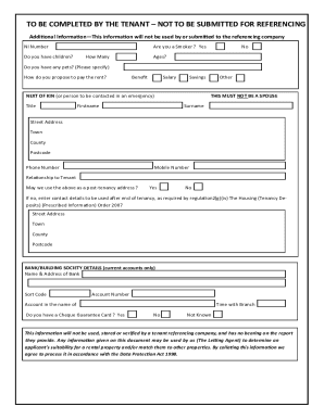 Fillable Online Why Tenant Referencing Is So Important For Landlords ...