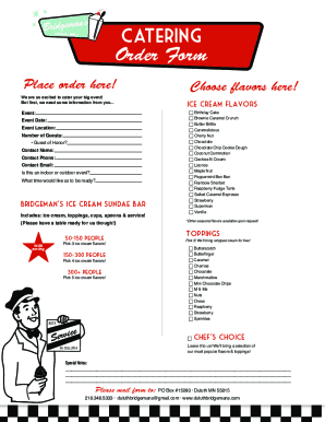 Fillable Online FREE 12+ Sample Catering Order Forms in PDFExcelWord ...