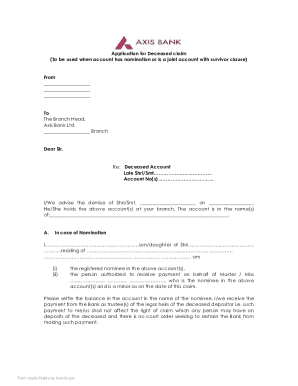 Fillable Online customer request form of axis bank - Google Docs Fax ...