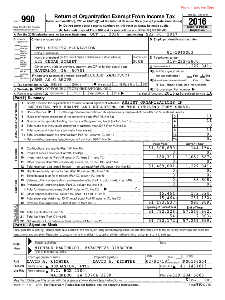 Fillable Online OTTO SCHOITZ FOUNDATION Fax Email Print - pdfFiller