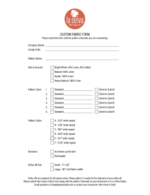 Fillable Online custom-fabric-form Fax Email Print - pdfFiller