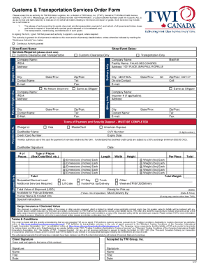 Fillable Online TWI Canada has been appointed by National Events as the ...