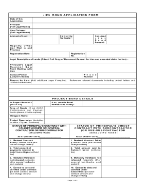 Fillable Online PLATFORM - Lien Bond Application Form Fax Email Print ...