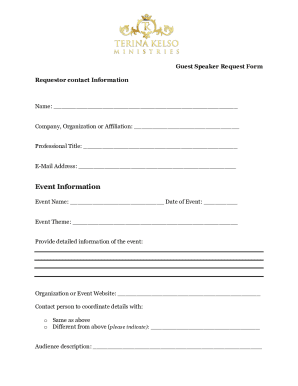 Fillable Online Guest Artist Form.docx Fax Email Print - pdfFiller