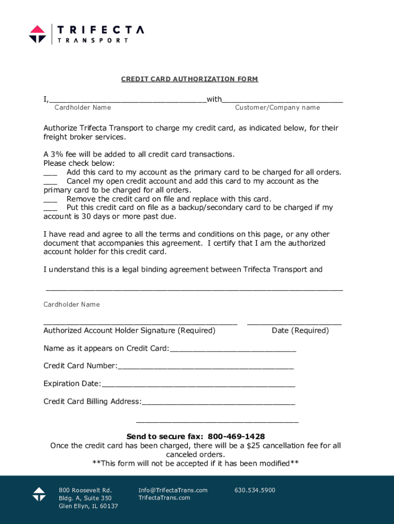 Fillable Online 41 Credit Card Authorization Forms Templates Ready-to ...