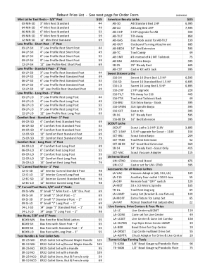 Fillable Online Robust Price List - See next page for Order Form Fax ...