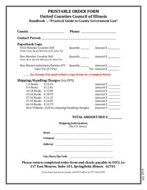 Fillable Online UCCI Handbook Printable Order Form.docx Fax Email Print ...