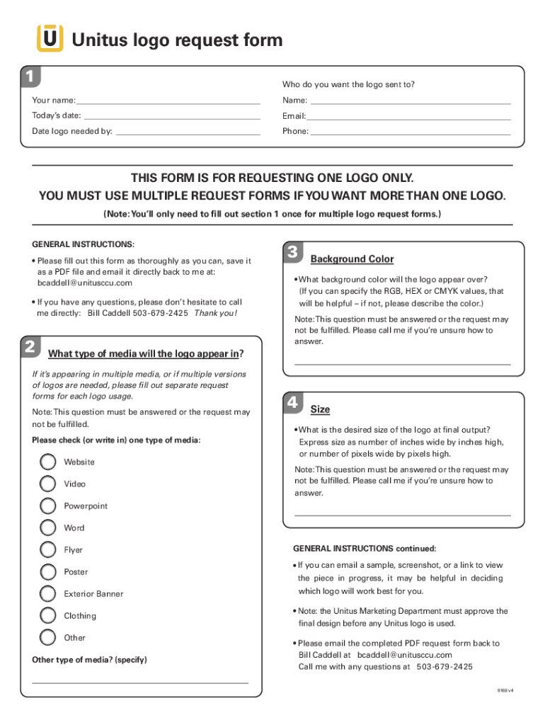 Fillable Online Unitus logo request form - Unitus Community Credit ...
