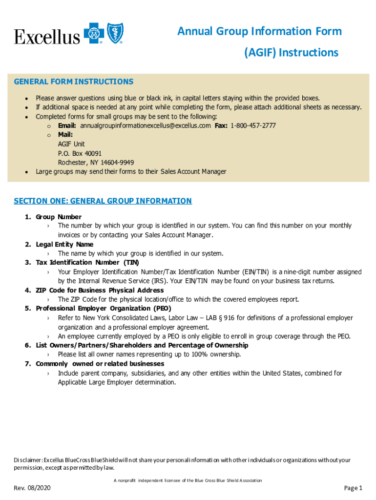 Fillable Online (AGIF) Instructions Fax Email Print - pdfFiller