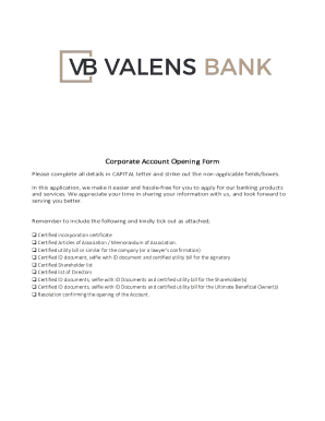 Fillable Online Bank Account Opening Request Letter for Company ...
