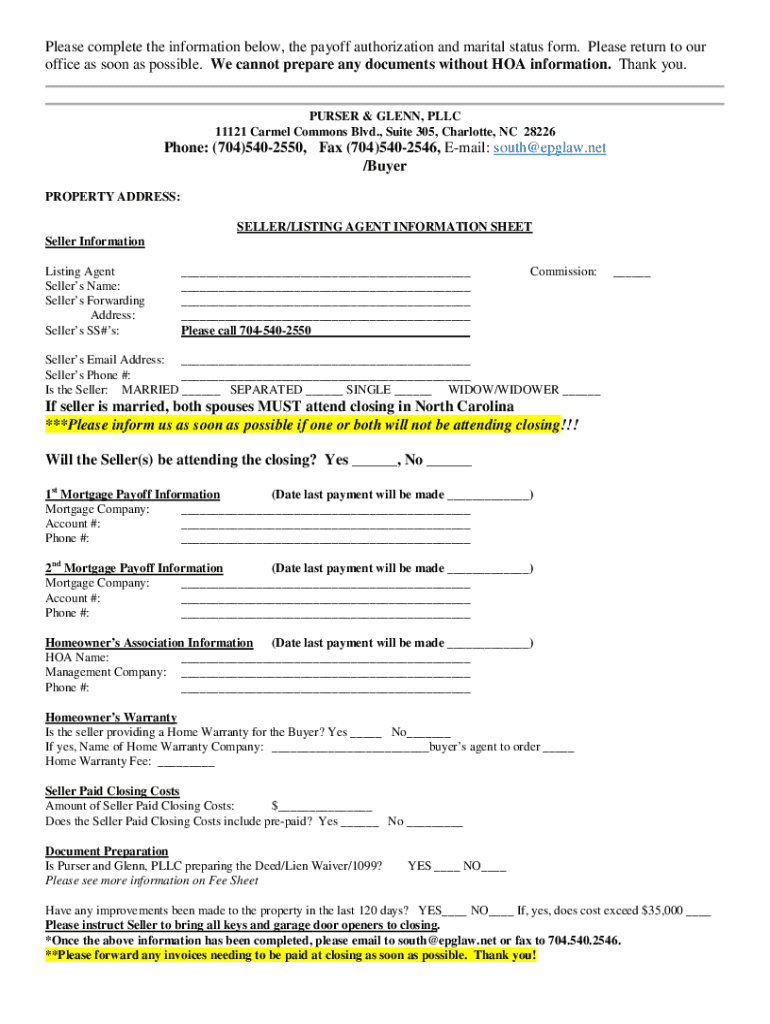 Fillable Online 3rd Party Payoff Statement Request Authorization Form ...