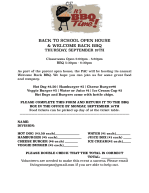 Fillable Online BTS BBQ Order Form Fax Email Print - pdfFiller