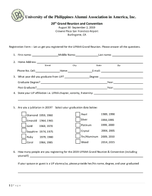 Fillable Online UP Alumni Association in AmericaUniversity of the ...