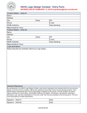 Fillable Online NSHE announces student logo design contestNevada System ...