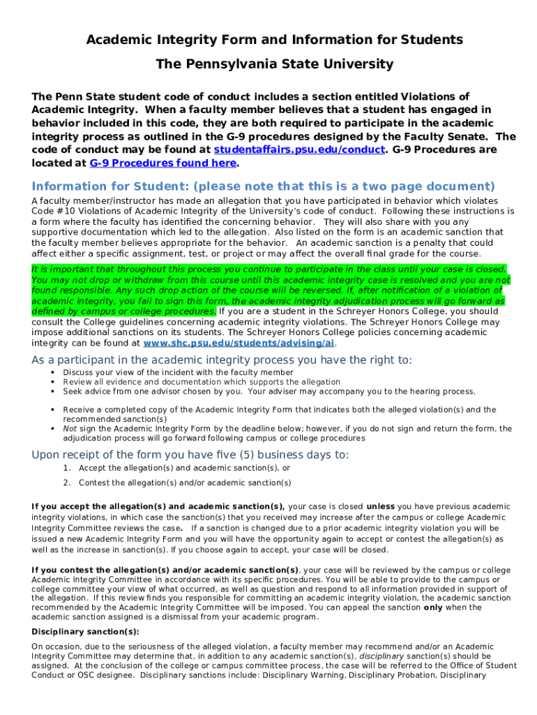 Academic Integrity and Ination ... - Penn State Behrend - behrend psu ...