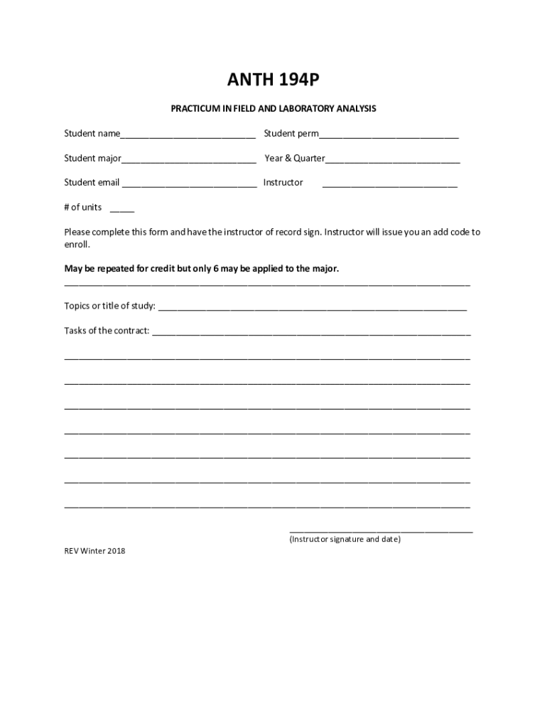 Fillable Online Students nameAnth 198 Fax Email Print - pdfFiller