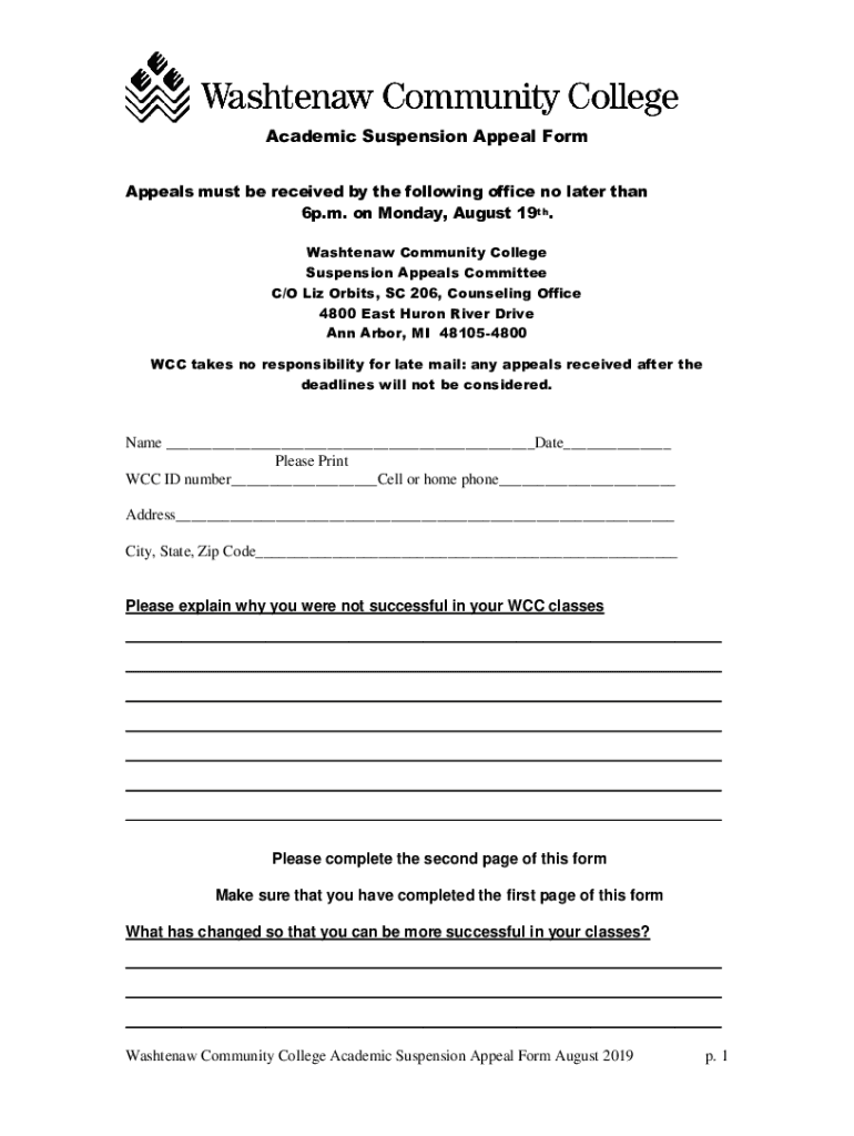 Fillable Online Writing an Appeal Letter for Academic DismissalAppeal ...