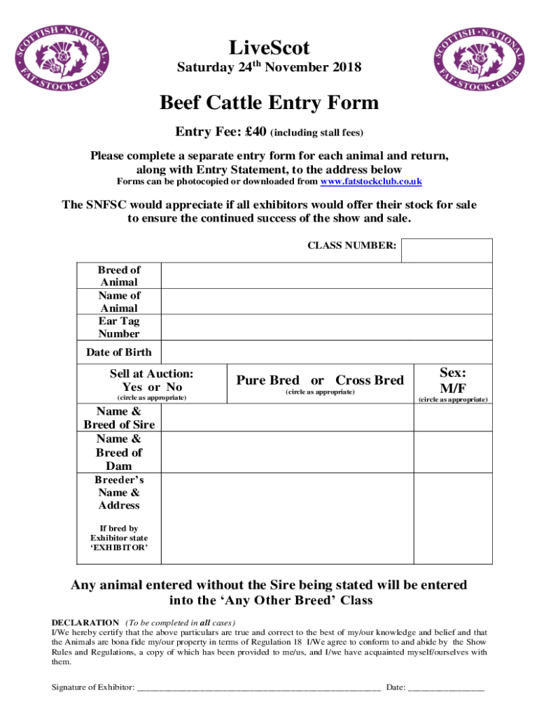 Fillable Online Entry Fee: 40 (including stall fees) Fax Email Print ...
