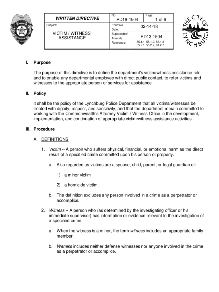 Fillable Online VICTIM/WITNESS ASSISTANCE PROGRAM Fax Email Print ...