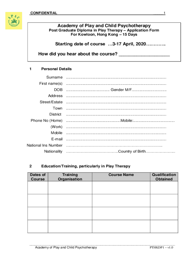 Fillable Online Play Therapy Makes a Difference - Association for Play ...