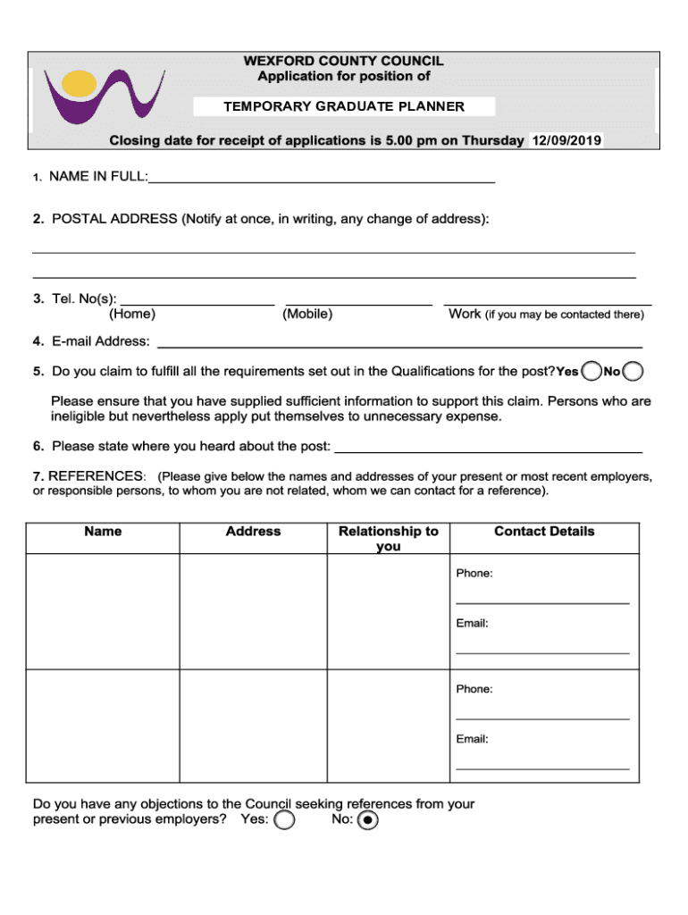 Fillable Online TEMPORARY GRADUATE PLANNER Fax Email Print - pdfFiller