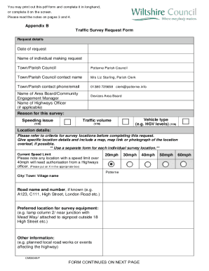 Fillable Online Traffic Survey Request Form Fax Email Print - pdfFiller