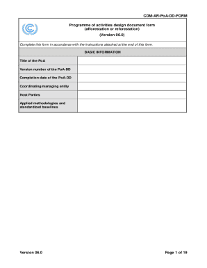 Fillable Online cdm unfccc CDMExecutive Board PROJECT DESIGN DOCUMENT FORM FOR ... Fax Email ...
