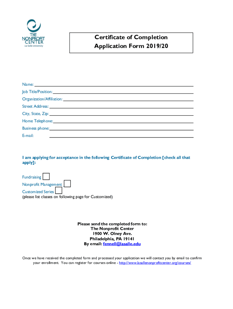 Fillable Online Application Form 2019/20 Fax Email Print - pdfFiller