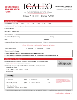Fillable Online Mail completed registration form Fax Email Print - pdfFiller