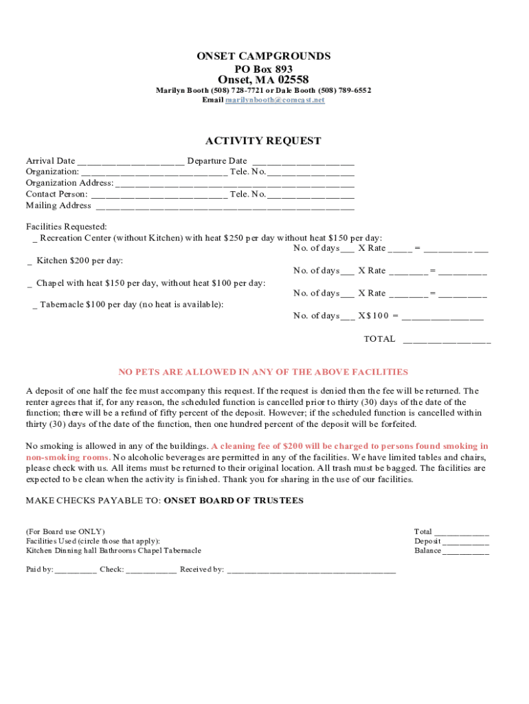 Fillable Online Rental Requests - Final.docx Fax Email Print - pdfFiller