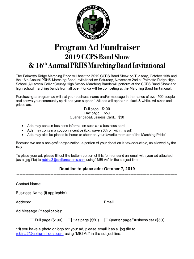 Fillable Online MBI Program Ad Form.docx Fax Email Print - pdfFiller