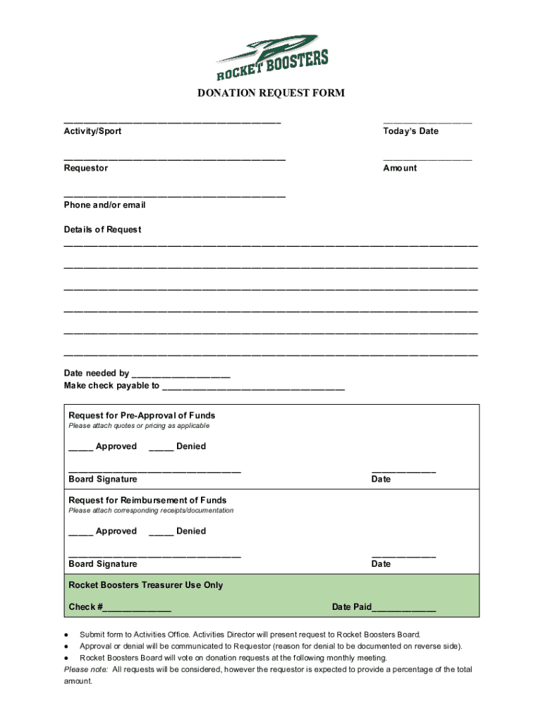 Fillable Online Donation Letter Template for Sports SamplesLetter ...