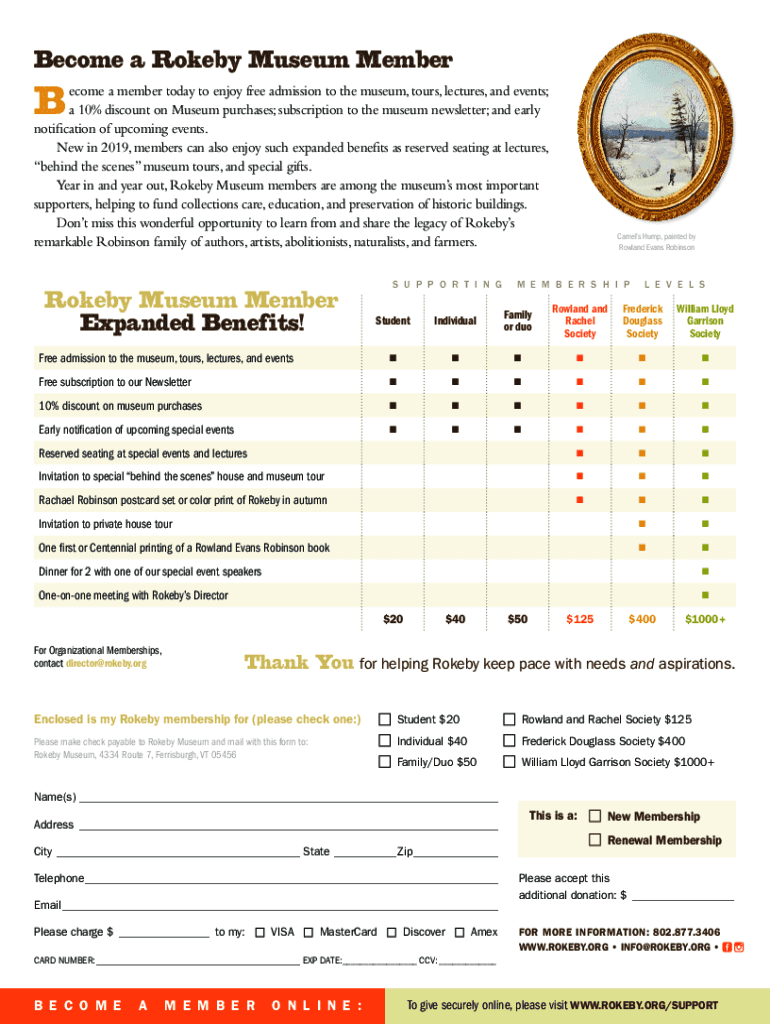 Fillable Online Rokeby Museum - Ferrisburgh, VTA nationally significant ...