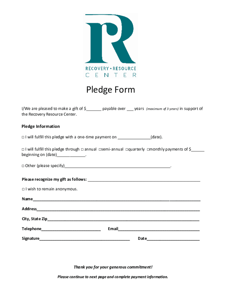 Fillable Online Accounting for Pledges is not as Simple as it Might ...