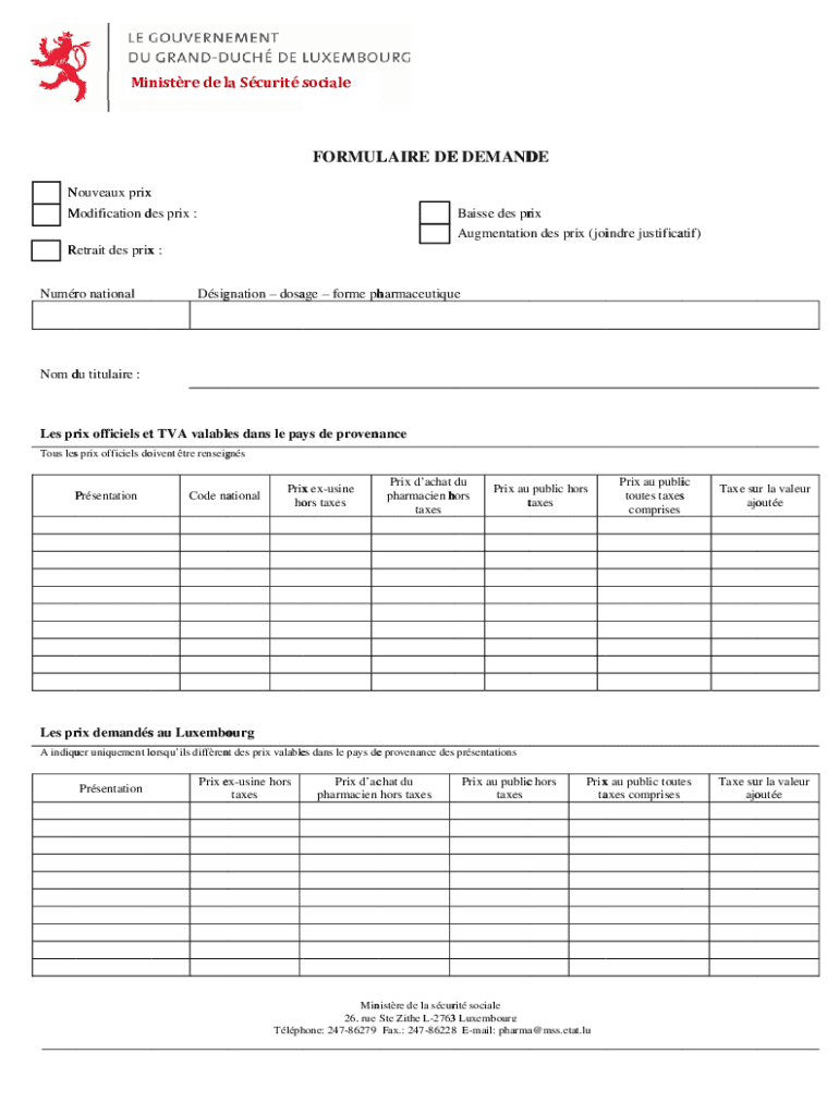 Fillable Online cns public FORMUL AIRE DE E - CNS - Luxembourg Fax Email Print - pdfFiller