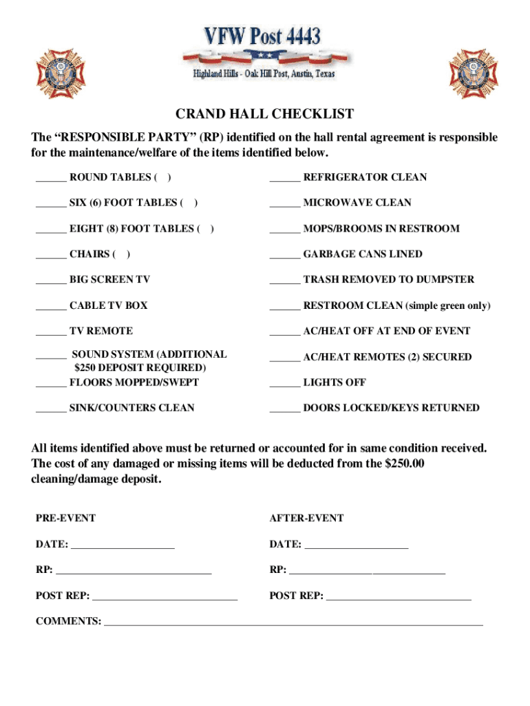 Fillable Online Banquet Hall Rental Agreement - Fill Out and Sign ...