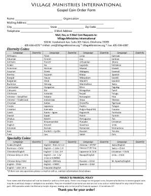 Fillable Online New Coin Order Form.docx Fax Email Print - pdfFiller