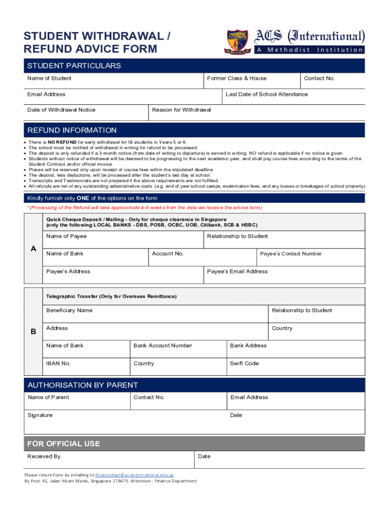 Fillable Online Sample letter to withdraw a Student from a SchoolInk of ...