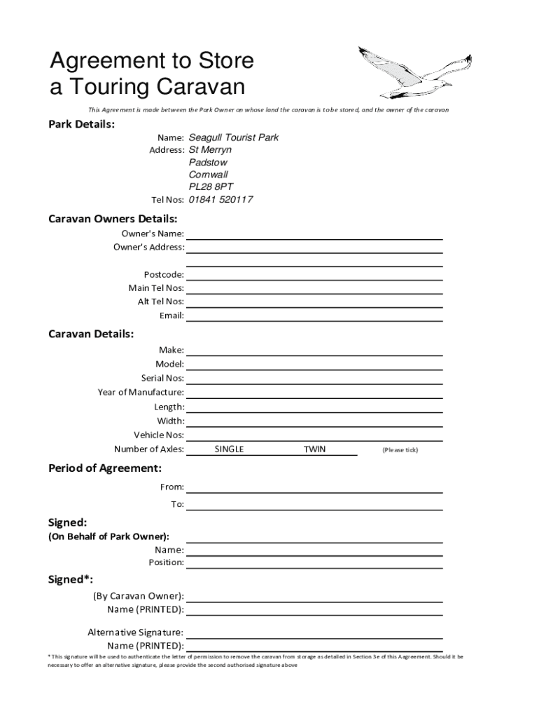 Fillable Online A Fair Pitch Licence Agreement for your Static Caravan ...