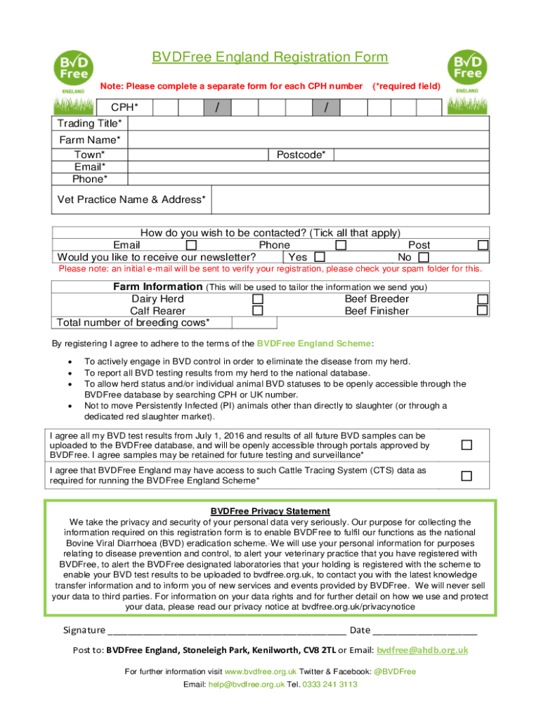Fillable Online Note: Please complete a separate form for each CPH ...