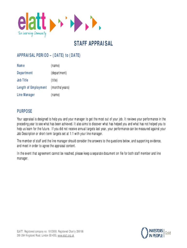Fillable Online elatt-staff-appraisal-form.docx Fax Email Print - pdfFiller