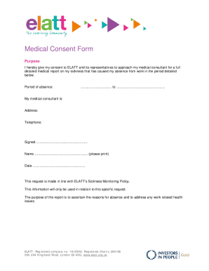 Fillable Online elatt-medical-consent-form.docx Fax Email Print - pdfFiller